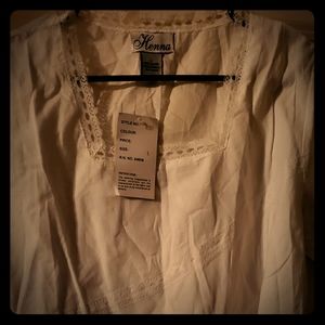 Henna | Tops | Henna Linen White Shirt | Poshmark